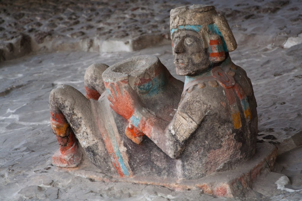 Chac-mool en el Templo Mayor de Tenochtitlan, México D.F., México – El ...